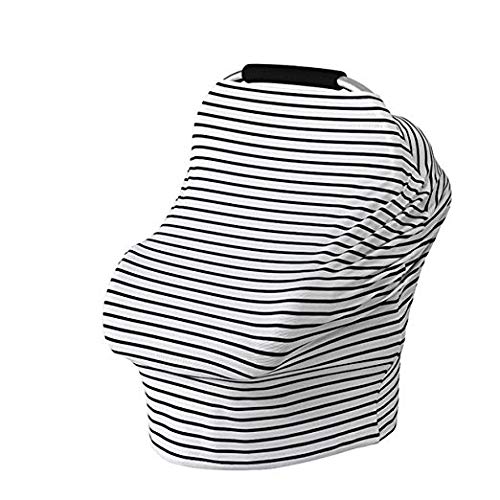 FoxSyth 5-in-1 Carseat Canopy & Nursing Cover, Stretchy & Ultra Soft Breastfeeding, Car seat & Stroller, Shopping Cart Covers for Mom