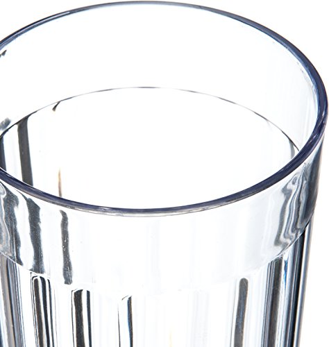 Carlisle FoodService Products 111607 Bistro Tumbler, 16 oz, Clear, Plastic (Pack of 1)
