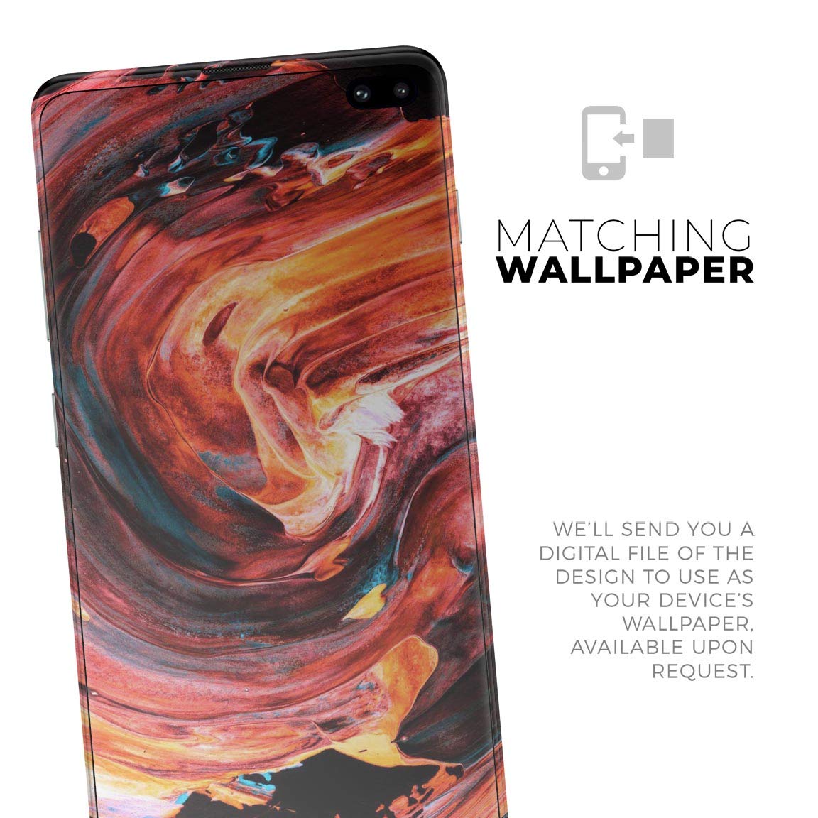 DesignSkinz Liquid Abstract Paint V27 Protective Vinyl Decal Wrap Skin Cover Compatible with The Samsung Galaxy S20 (Screen Trim & Back Glass Skin)