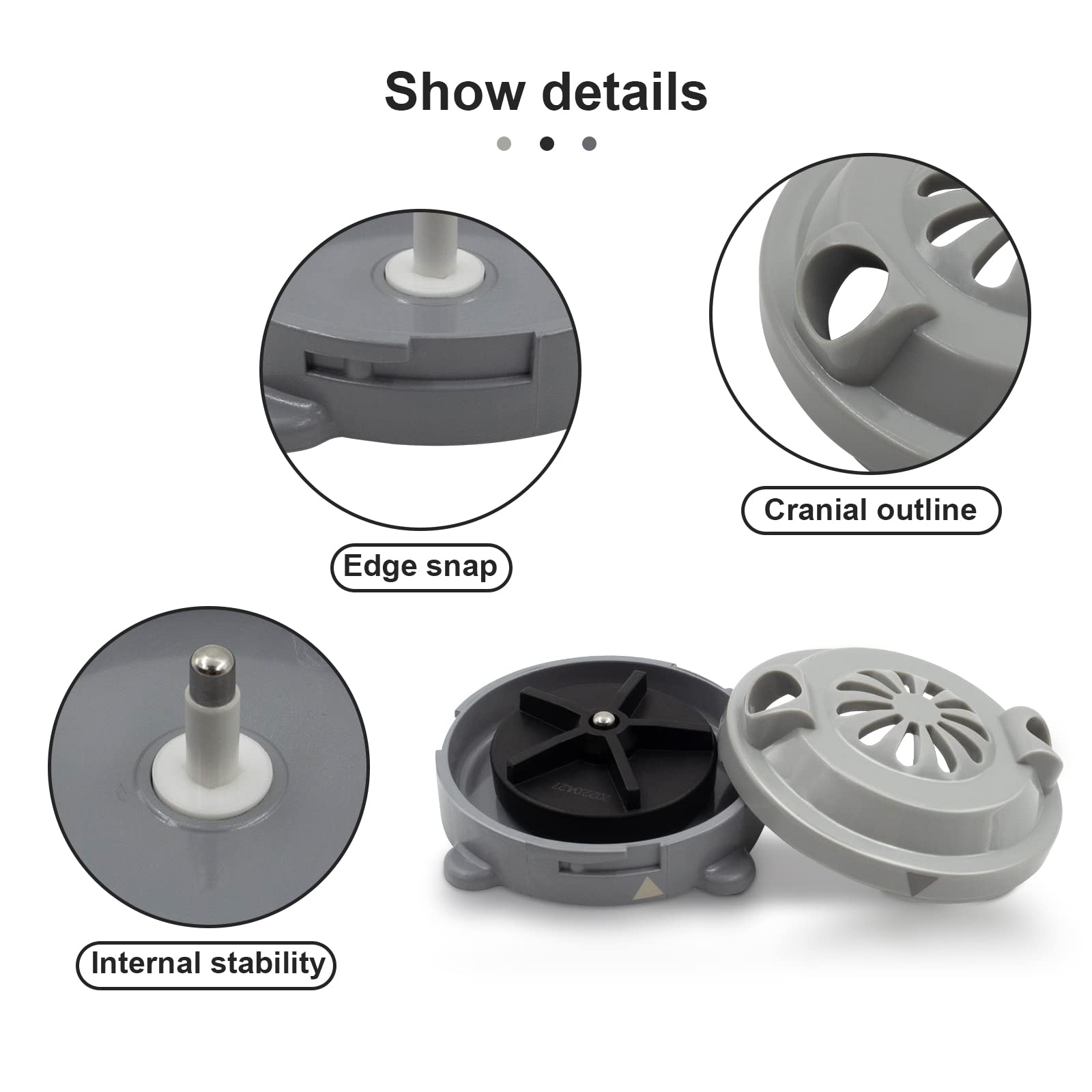 Pedicure SPA Chair Part Magnetic Head (4 pin) Replacements for LURACO Pedicure Chairs Parts - BF-004 Spa Jet Parts with Propeller and Cap Included