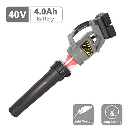 LUCKYERMORE Cordless Leaf Blower Battery Powered Electric Leaf Blower 89 MPH Variable Speed 18000 RPM 40V Lithium Leaf Blower Cordless with Battery & Charger Garden Cleaning Garage Dusting