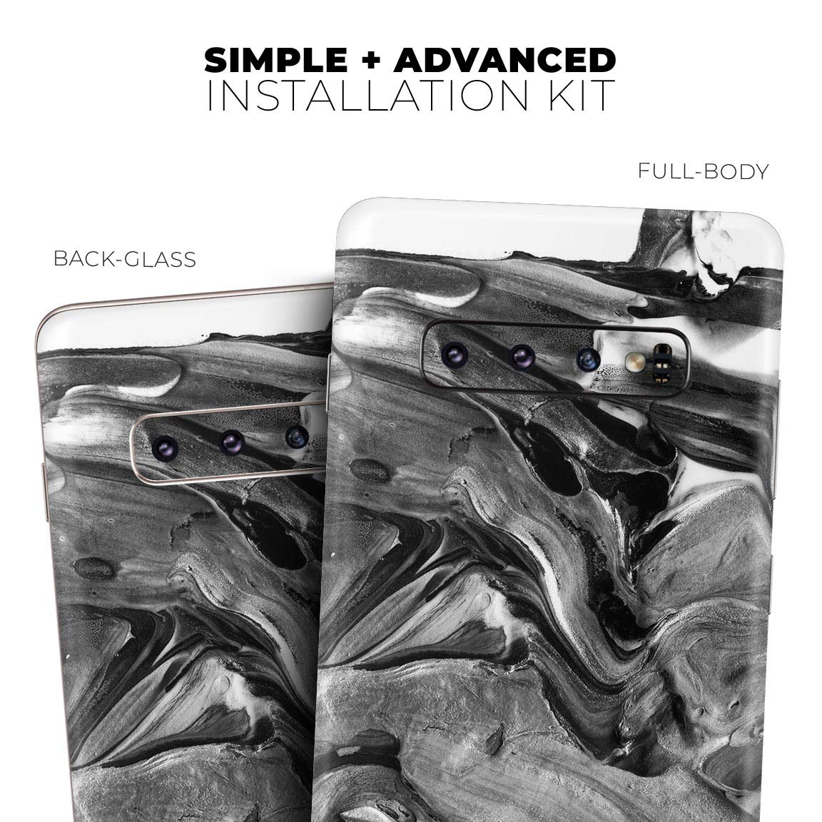 DesignSkinz Liquid Abstract Paint V57 Protective Vinyl Decal Wrap Skin Cover Compatible with The Samsung Galaxy S20 (Screen Trim & Back Glass Skin)