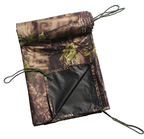 AUSCAMOTEK One Way See Through Camouflage Mesh Camo Netting Material for Hunting Ground Blind 5X13FT