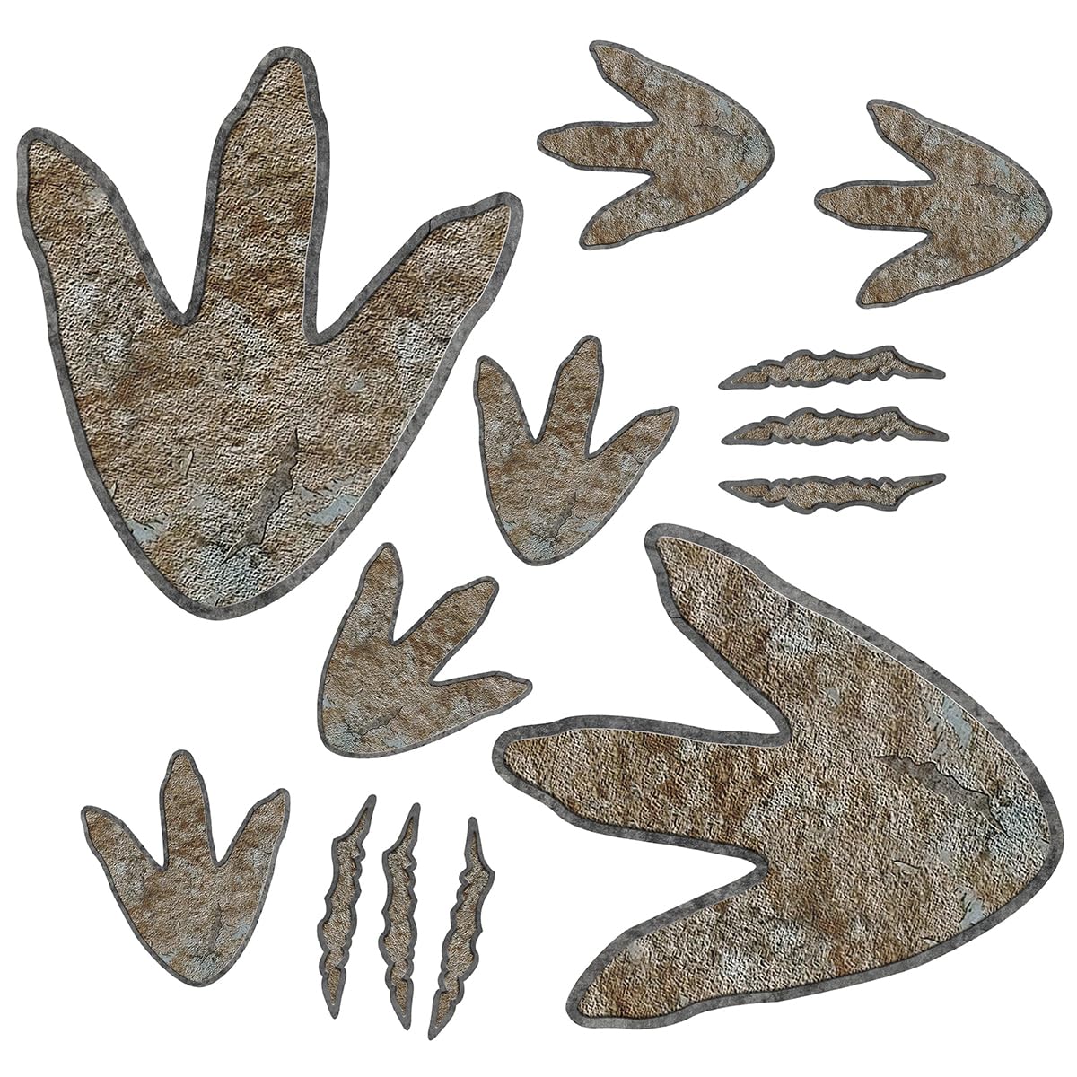 90 Pieces Dinosaur Decor Dinosaur Footprints Floor Decals Peel and Stick Dinosaur Track Stickers Removable Dinosaur Tracks Wall Decals Vinyl Footprints Wall Decal for Baby Nursery Bedroom Home Decor