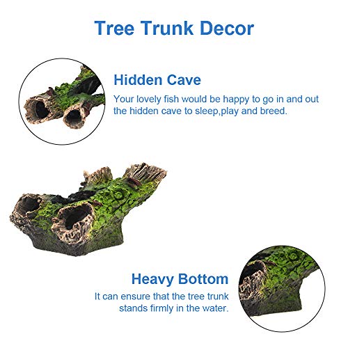 GreenJoy Aquarium Decorations Fish-Tank Accessories Plants - Fish Tank Decor Kit with Artificial Plants and Hideouts Ornaments,Small (Ornaments Set #1)