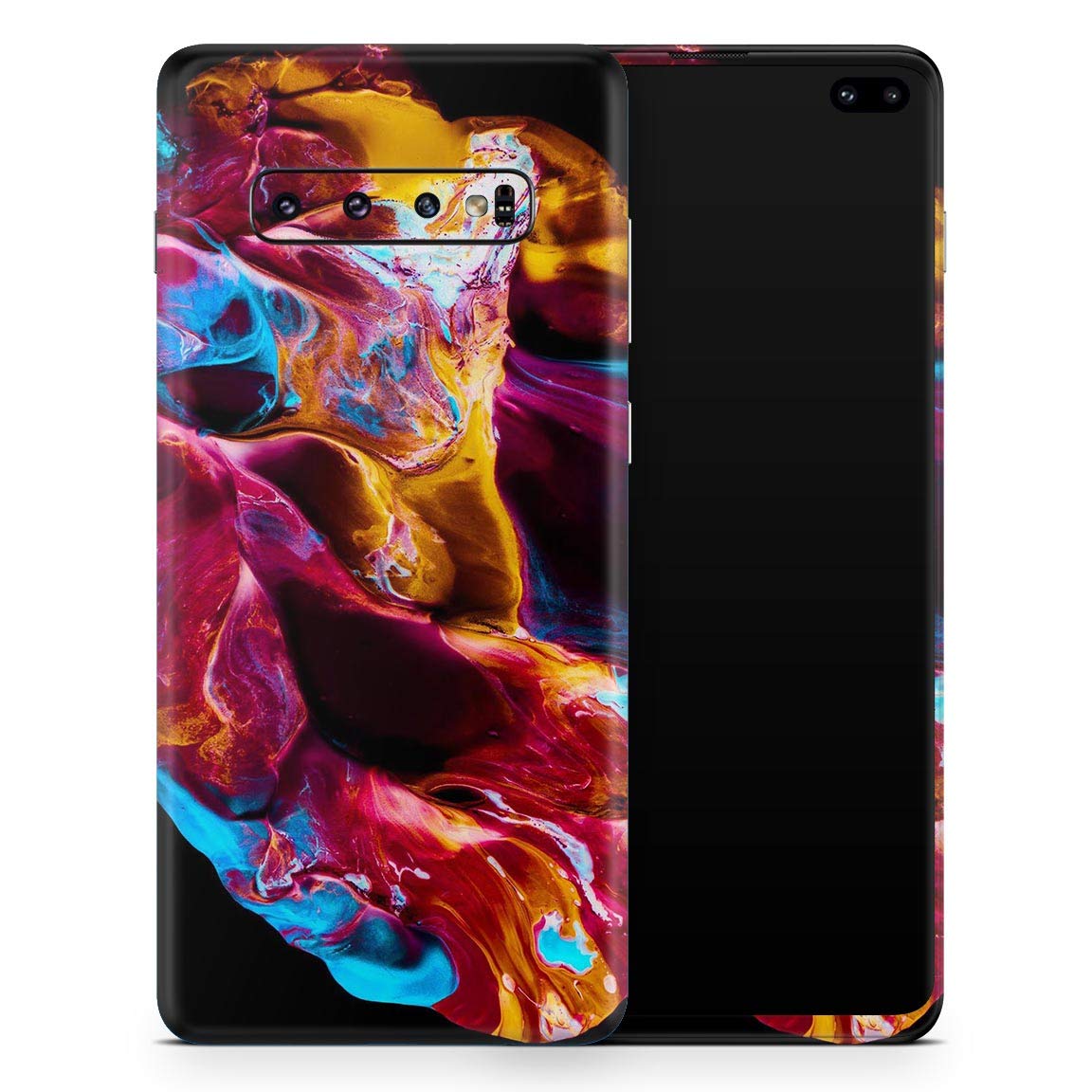 DesignSkinz Liquid Abstract Paint V33 Protective Vinyl Decal Wrap Skin Cover Compatible with The Samsung Galaxy S20 (Screen Trim & Back Glass Skin)