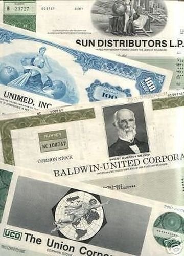 AMAZON SPECIAL!! 50 DIFFERENT RARE ORIGINAL VINTAGE US STOCK CERTIFICATES @ 50c!!! MANY BIG NAMES! LOWEST PRICE on EARTH!! BUY 2 LOTS GET 100 DIFFERENT with REDUCED SHIPPING!!!