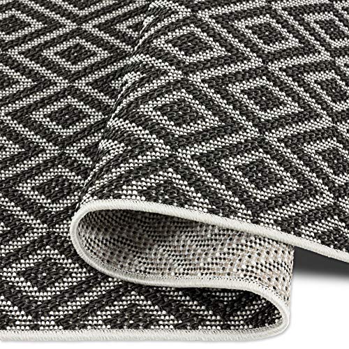 Home Dynamix Tripoli Lydia Indoor/Outdoor Area Rug, Modern Dark Gray, 7'10"x10'2" Rectangle