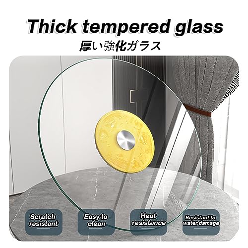 24" Glass Lazy Susan Turntable For Dining Table,Transparent Rotating Round Turntable With Silent Smooth Aluminum Alloy Bearing,for Kitchen Dining, Parties, Wedding (Size : 35in/90cm)