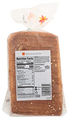 365 by Whole Foods Market, Bread Whole Wheat Fresh, 24 Ounce