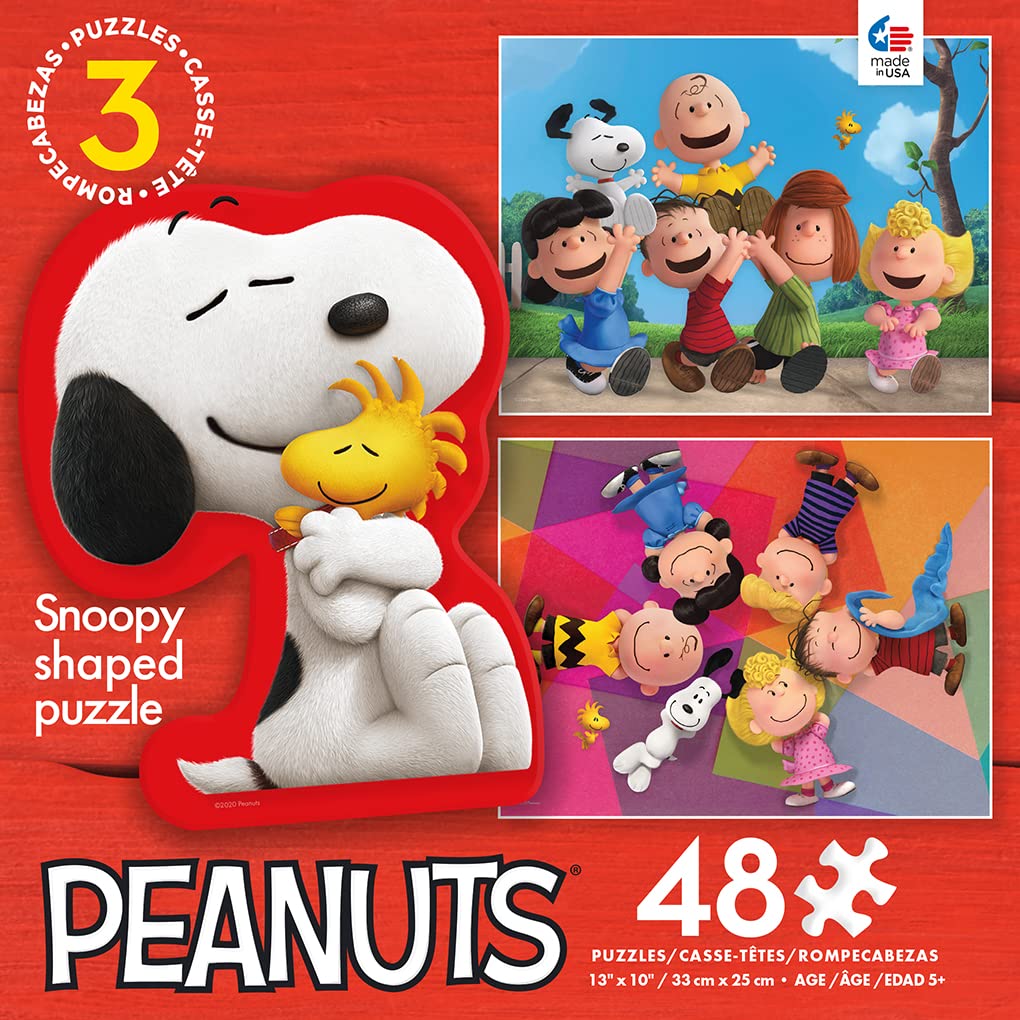 Ceaco - 3 in 1 Multipack - Peanuts - (3) 48 Piece Jigsaw Puzzles