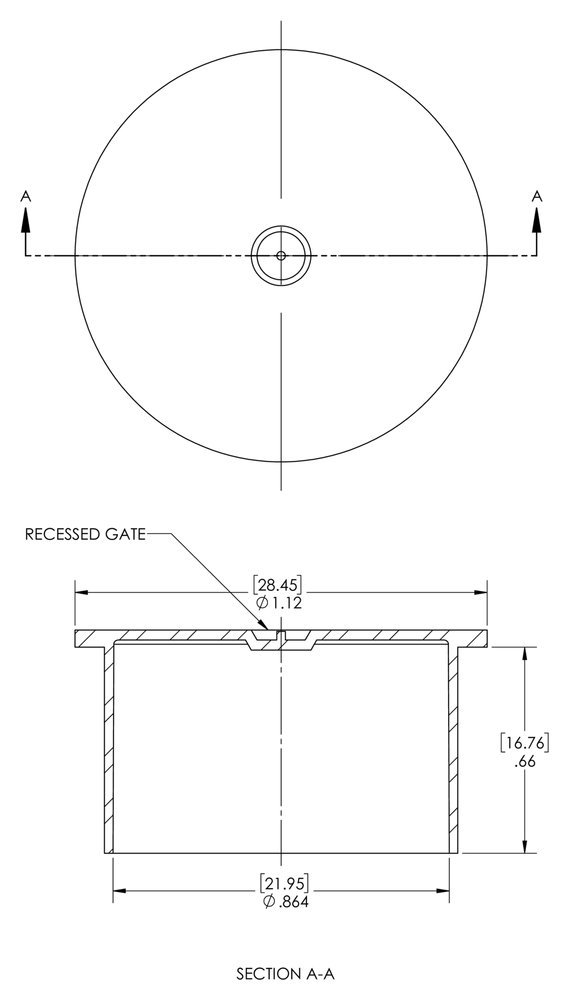 Caplugs ZPO80Q1 Plastic Push-On, Straight-Thread Cap to Cap Thread Size 7/8" PO-80, PE-LD, to Cap Thread Size 7/8", Natural (Pack of 50)