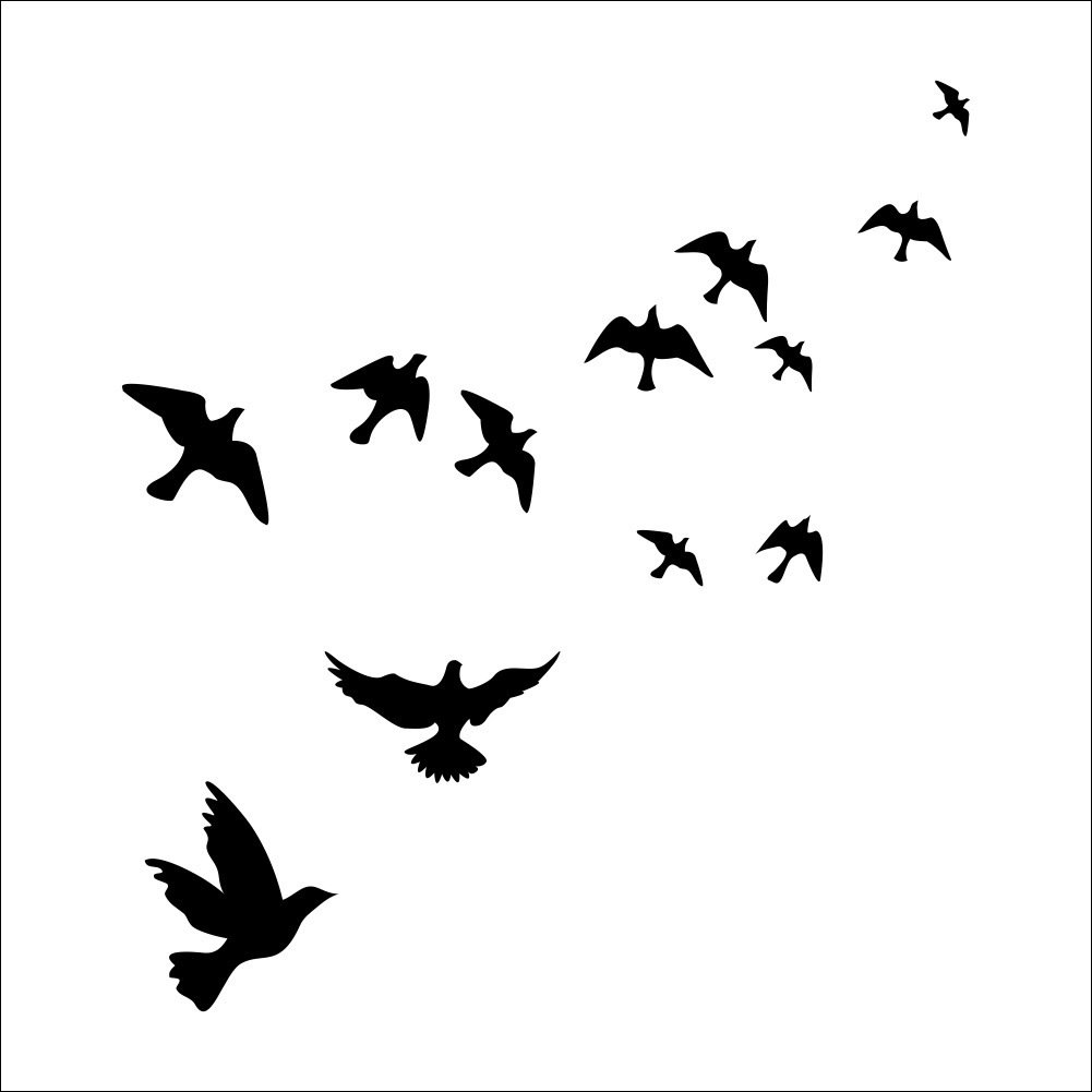 Flying Black Bird Flying High to Sky 3D Removable Vinyl Wall Decals Mural for Nursery Bedroom Tree Wall Decoration