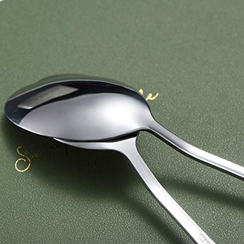Dinner Spoons, Kyraton 6 Pieces 7.5" Stainless Steel Table Spoon, Soup Spoons, Dessert Spoons Sliverware Dishwasher Safe Set of 6