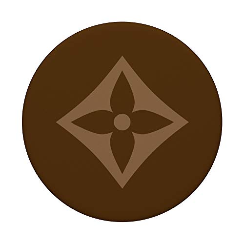 Brown/Tan Star Flower Luxury Lux PopSockets PopGrip: Swappable Grip for Phones & Tablets