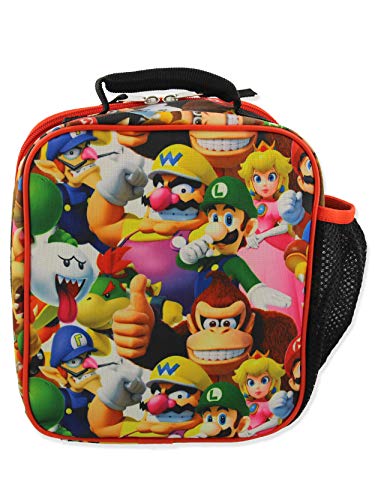 SUPER MARIO Bros Boy's Girl's Meal Holder, Soft Insulated School Lunch Box (One Size, Red/Multi)