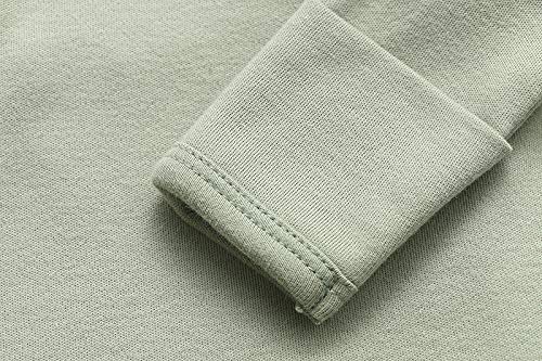 O2 BABY Baby Organic Cotton Kimono Gown with Mitten Cuffs and Fold-Over Pouch, Unisex Long Sleeve Infant Sleeper Sleeping Bag(0-3Months, Desert Sage)