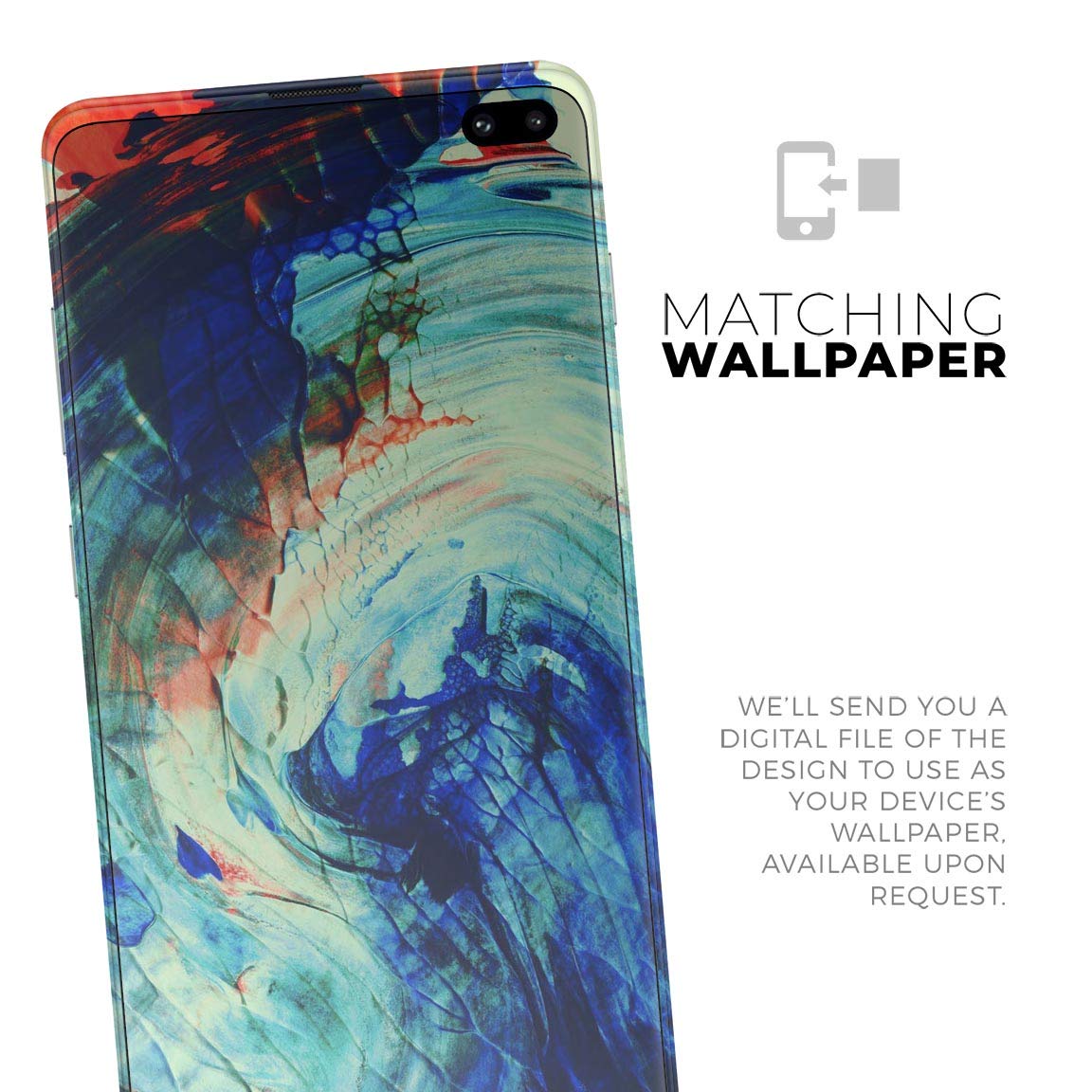 DesignSkinz Liquid Abstract Paint Remix V93 Protective Vinyl Decal Wrap Skin Cover Compatible with The Samsung Galaxy S20 (Screen Trim & Back Glass Skin)