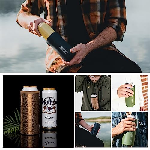 BrüMate Hopsulator Juggernaut Can Cooler Insulated for 24oz / 25oz Cans | Can Coozie Insulated Stainless Steel Drink Holder for Beer, Tea, and Energy Drinks (Aqua)