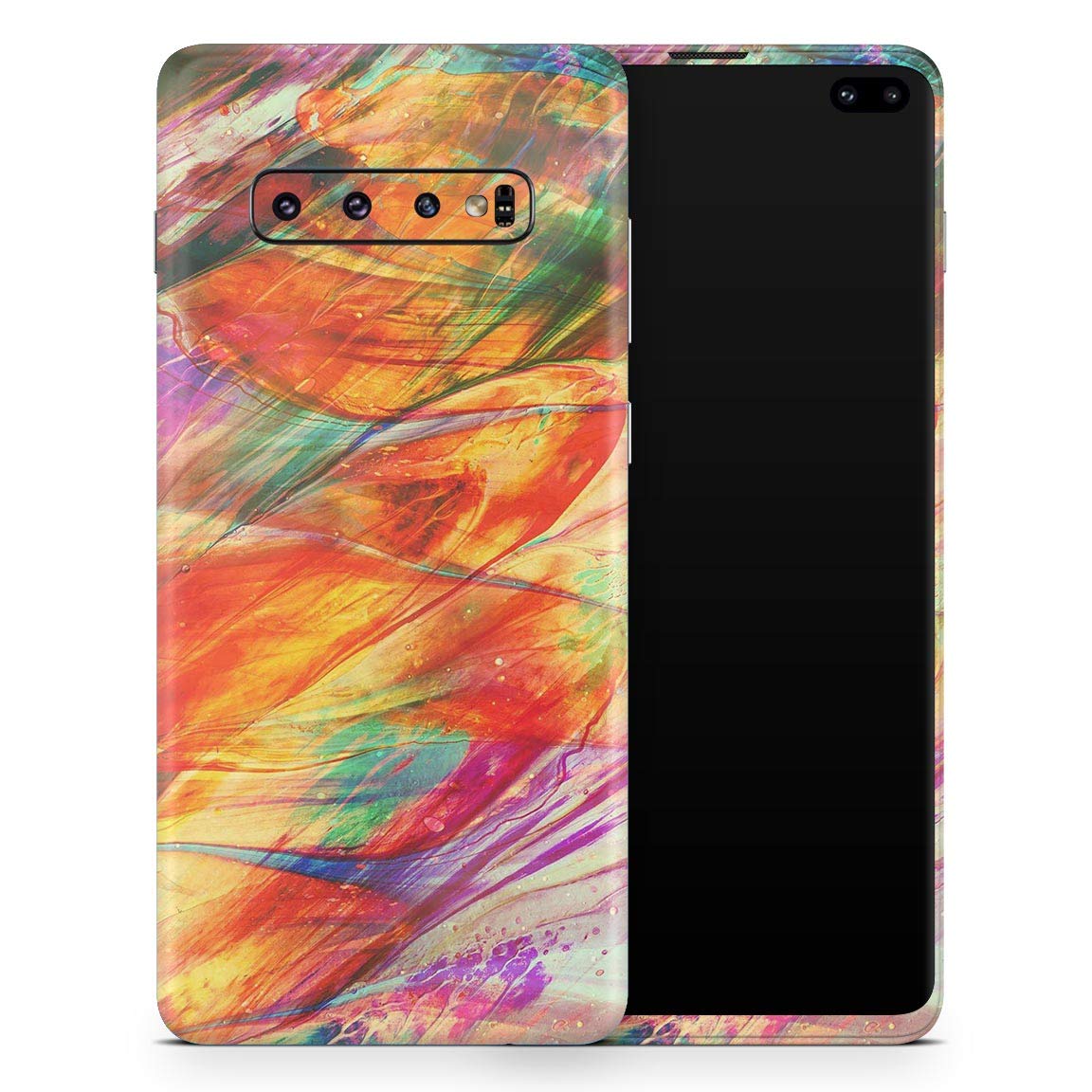 DesignSkinz Liquid Abstract Paint Remix V72 Protective Vinyl Decal Wrap Skin Cover Compatible with The Samsung Galaxy S20 (Screen Trim & Back Glass Skin)
