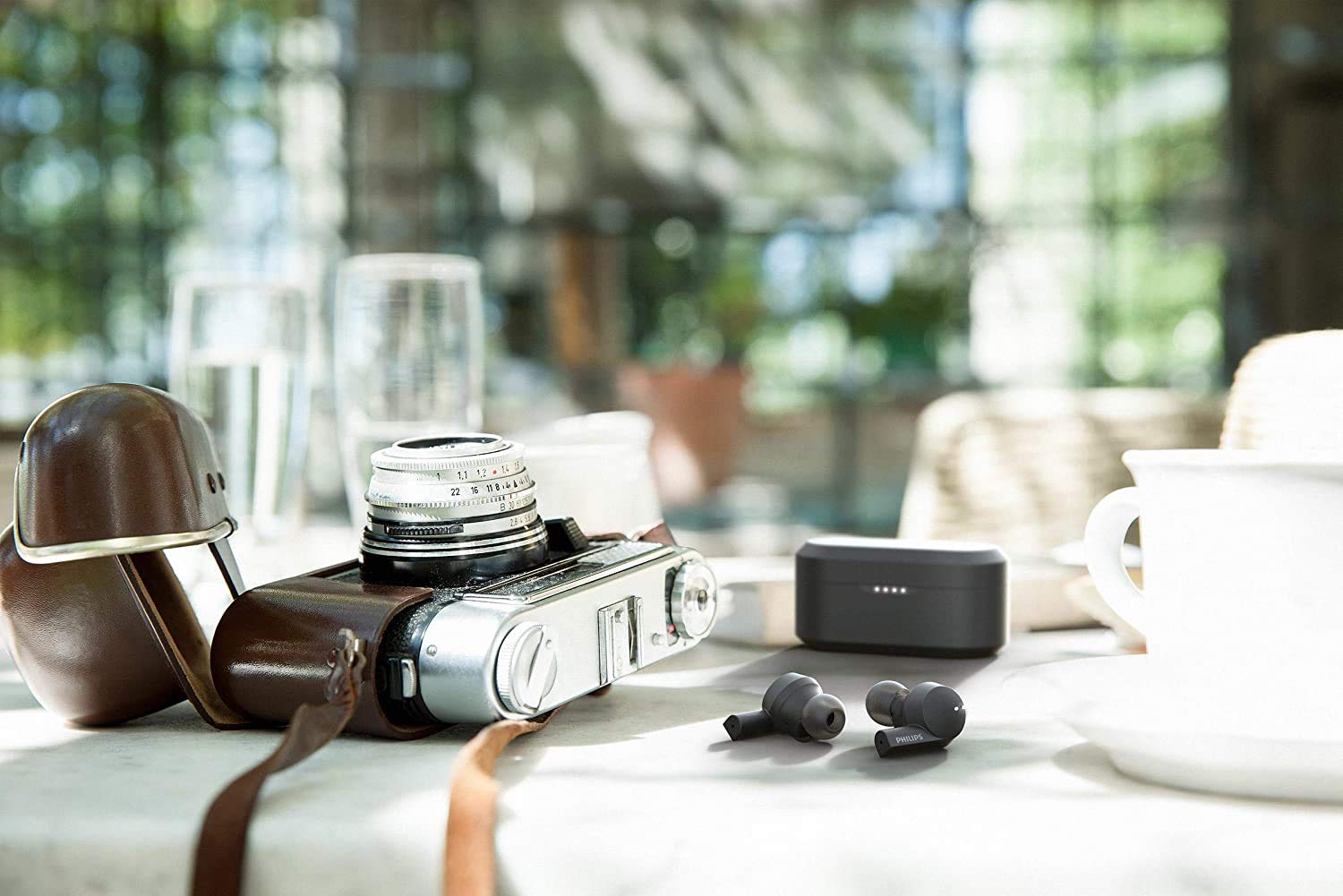 Philips T5505 Wireless Earbuds with Active Noise Canceling (ANC) and IPX5 Water Resistance, Black