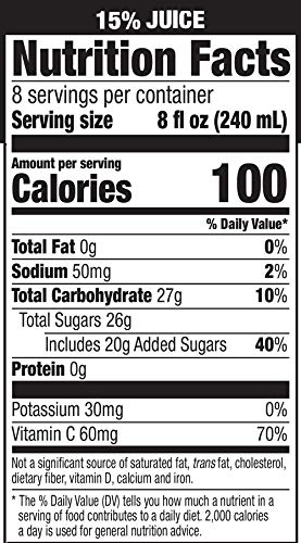 Amazon Brand - Happy Belly Grape Cranberry Juice Cocktail, 64 Fl Oz Bottle