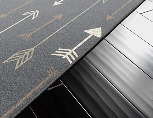 Brumlow Mills Bohemian Arrows Decorative Archery Gray Area Rug for Living Room Decor, Bedroom Carpet, Dining, Kitchen Rugs or Front Door Mat, 2'6" x 3'10"