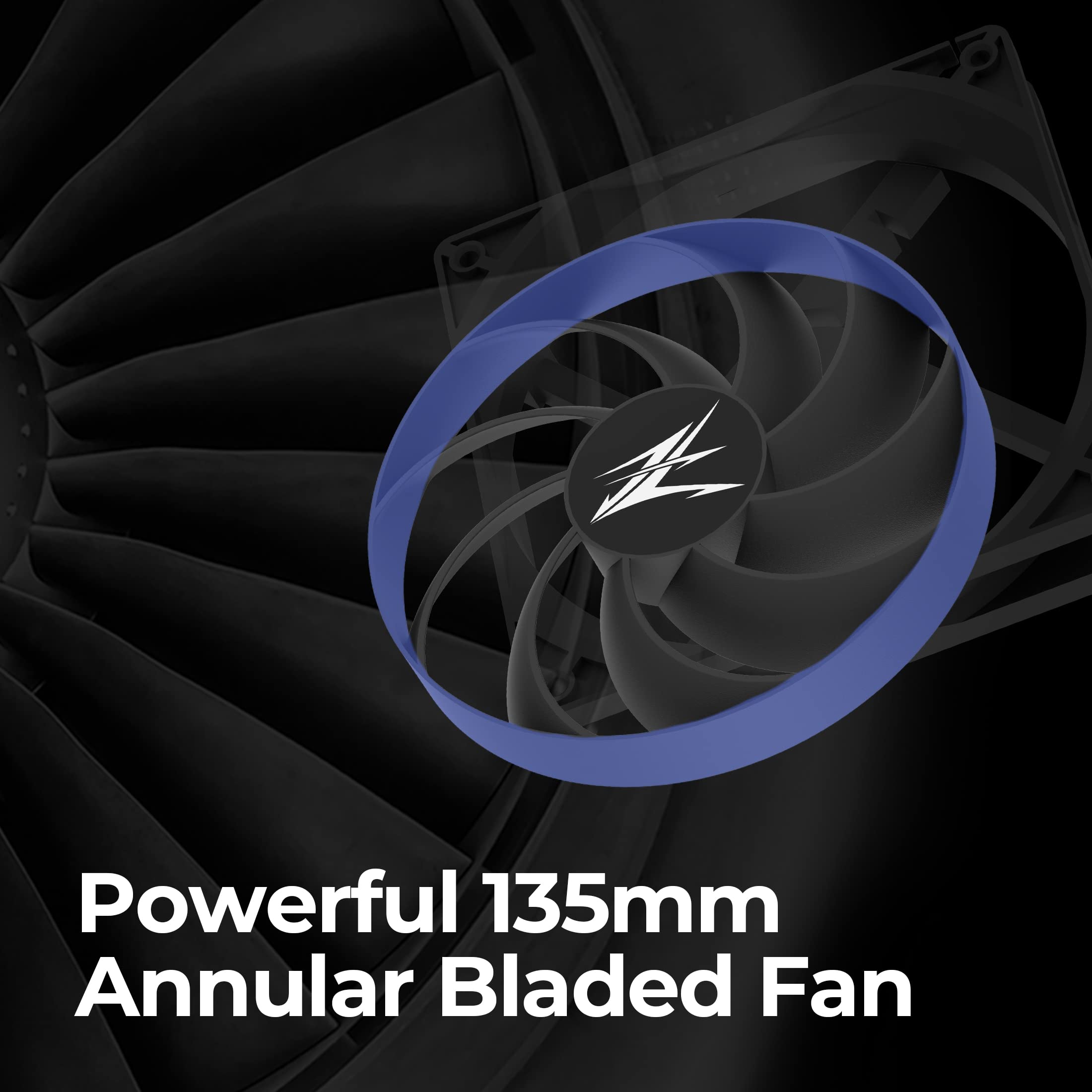 Zalman CNPS10X Performa Extreme Performance CPU Cooler, Powerful 135mm Annular Fan 1500RPM, 75 CFM, 180W TDP, 4 Heat Pipes, STC 8 Thermal Paste Included - Standard