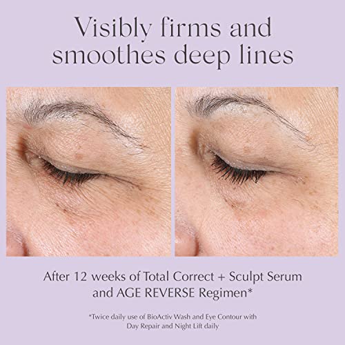 EXUVIANCE AGE REVERSE Total Correct + Sculpt Hydrating Antiaging Face Serum with Vitamin C, For fine lines and wrinkles, 1 fl. oz.