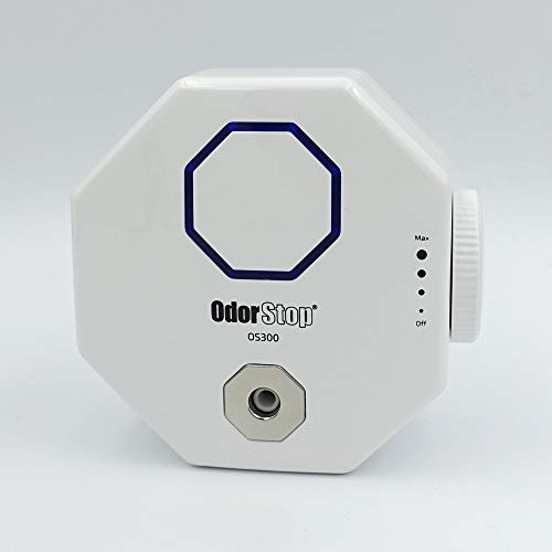 OdorStop OS300 Professional Grade Mini Ozone Generator Ionizer for Deodorizing and Purifying Small Areas Such as Bathrooms, Bedrooms, Personal Workspaces, Hotel Rooms, Offices, and RV’s (300 sq ft +)