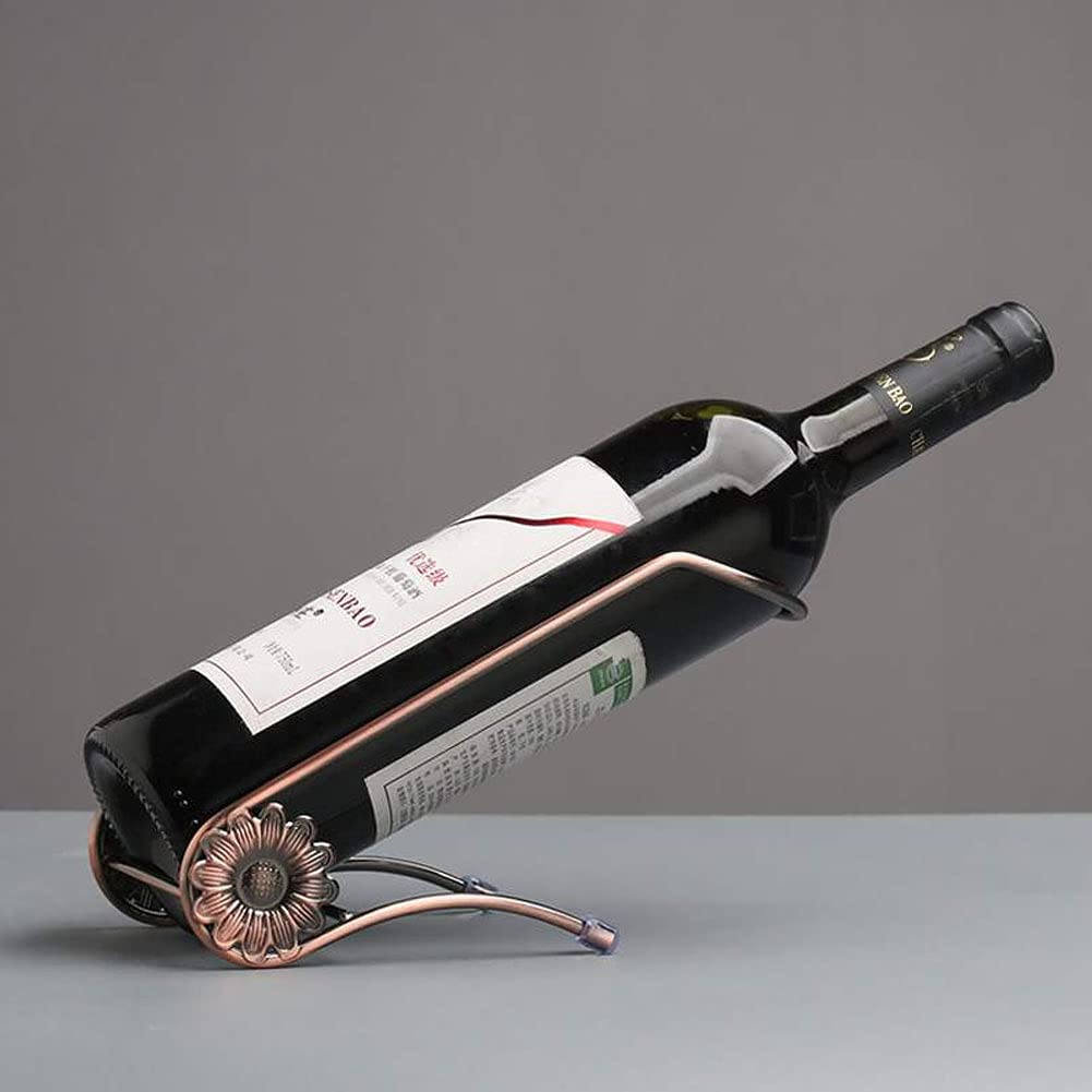 2PCS Wine Bottle Holder- Countertop Wine Rack - Wine Holder for Wine Storage - Red Bronze Metal Wine Rack - Wine Racks Countertop - Small Wine Rack - Tabletop Wine Rack