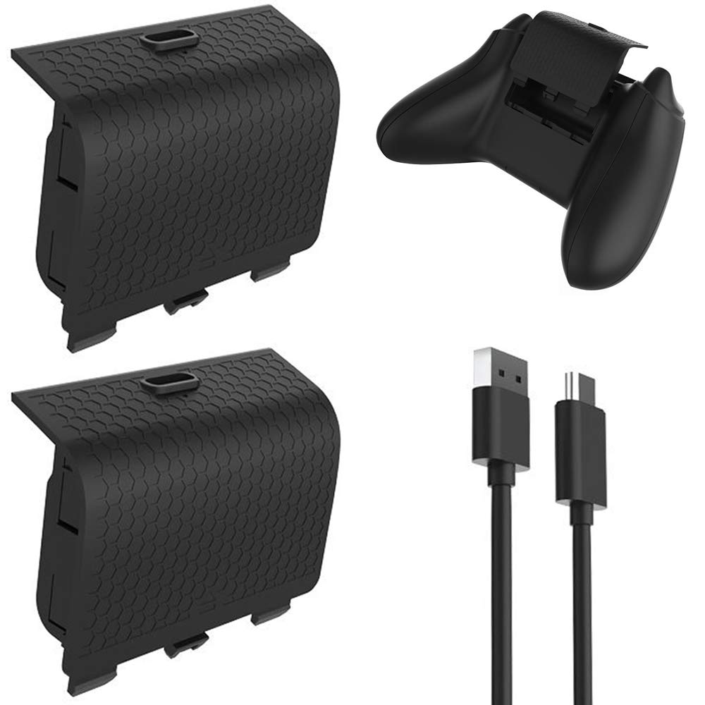 2 Pack Rechargeable Battery Pack for Xbox Series X/S Controller, 800mAh Battery Charge Kit with LED Charge Indicator & USB C Charging Cable for Xbox Series S/X Game Controller