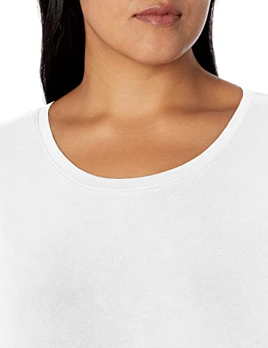 Amazon Essentials Women's Classic-Fit Long-Sleeve Crewneck T-Shirt (Available in Plus Size), White, X-Large