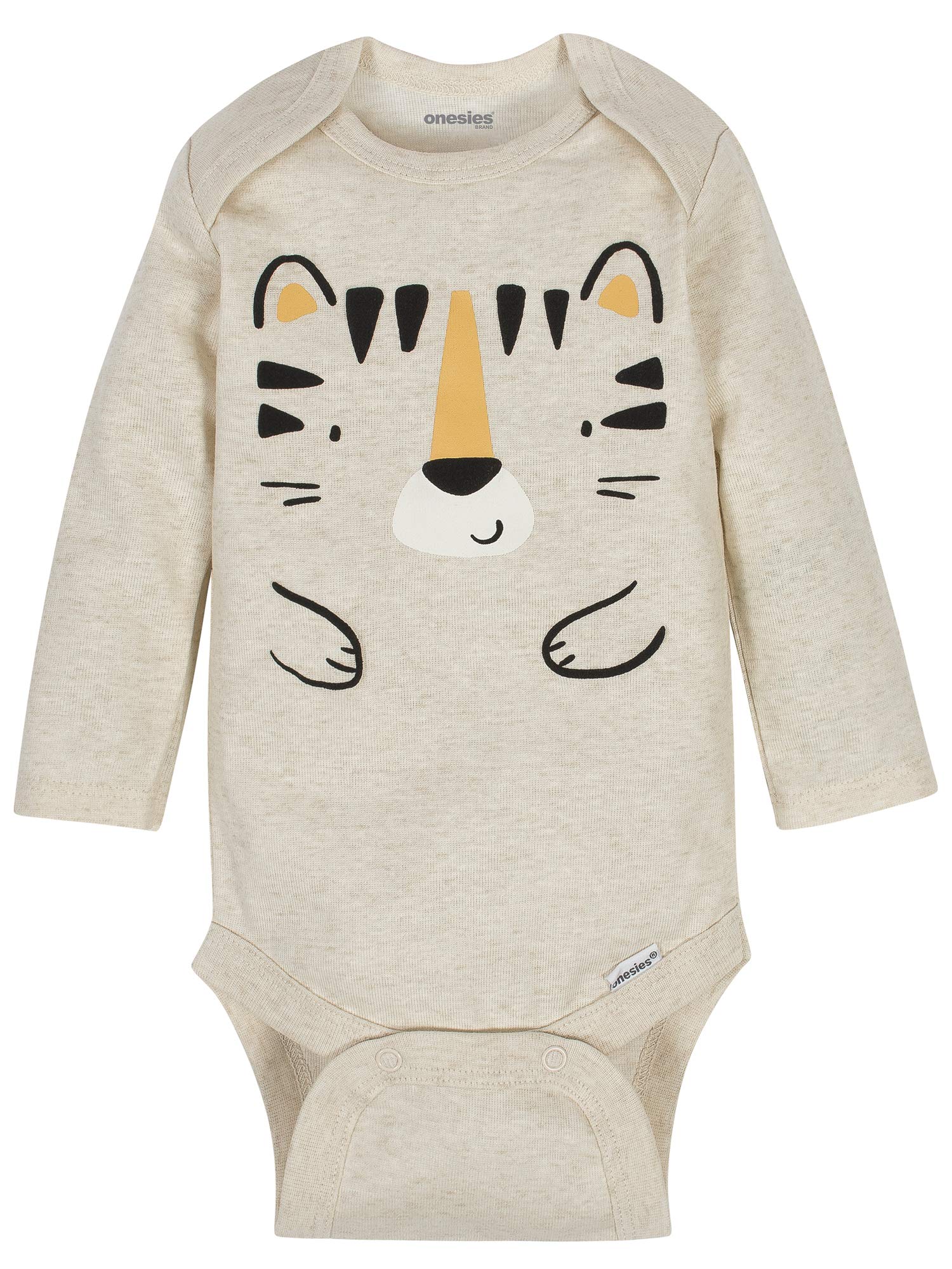 Onesies BrandUnisex Baby6-Pack Long Sleeve BodysuitsTiger Blue3-6 Months
