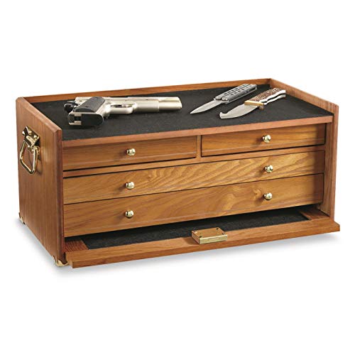 CASTLECREEK 4 Drawer Organizer, Lockable Storage Drawers, Chest of Drawers, Storage Chest, Oak