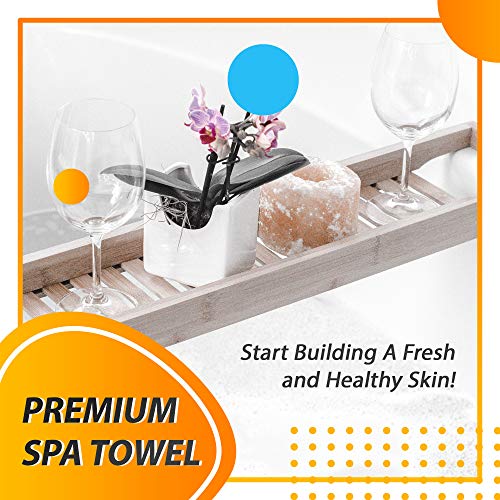 Korean Asian Exfoliating Cloth Mitt - Large Viscos Italy Bath Towel, Body Scrubbing Scrub Washcloth, 5 pcs