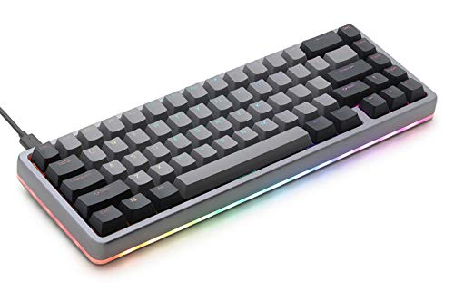 DROP ALT High-Profile Mechanical Keyboard — 65% (67 Key) Gaming Keyboard, Hot-Swap Switches, Programmable Macros, Backlit RGB LED, USB-C, Doubleshot PBT, Aluminum Frame (Kaihua Speed Silver, Gray)