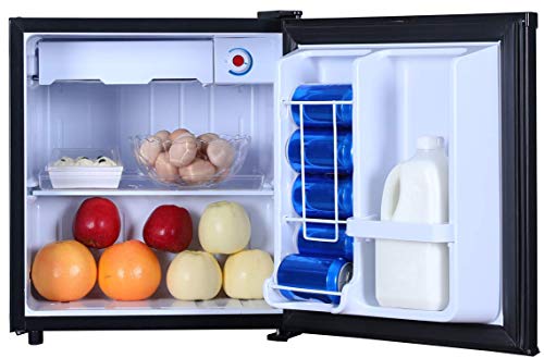 Frigidaire Black EFR115- AMZ 1.6 Cu Ft Bar Fridge, Compact Refrigerator, 1.7, 18.5"D x 17.7"W x 19.8"H