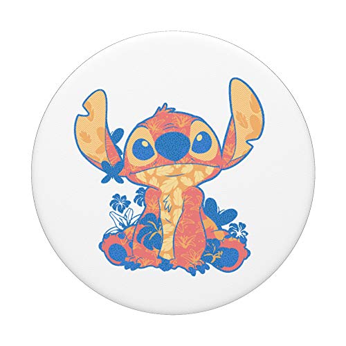 Disney Lilo & Stitch in Hawaiian Floral Print PopSockets PopGrip: Swappable Grip for Phones & Tablets