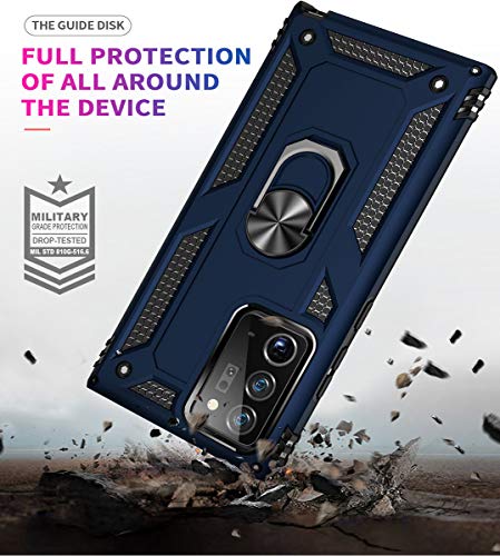ADDIT Note 20 Ultra Case Samsung Note 20 Ultra Phone Case Galaxy Note 20 Ultra Case, [ Military Grade ] with Magnetic Car Mount Ring Holder Stand Case for Samsung Galaxy Note 20 Ultra 5G - Blue