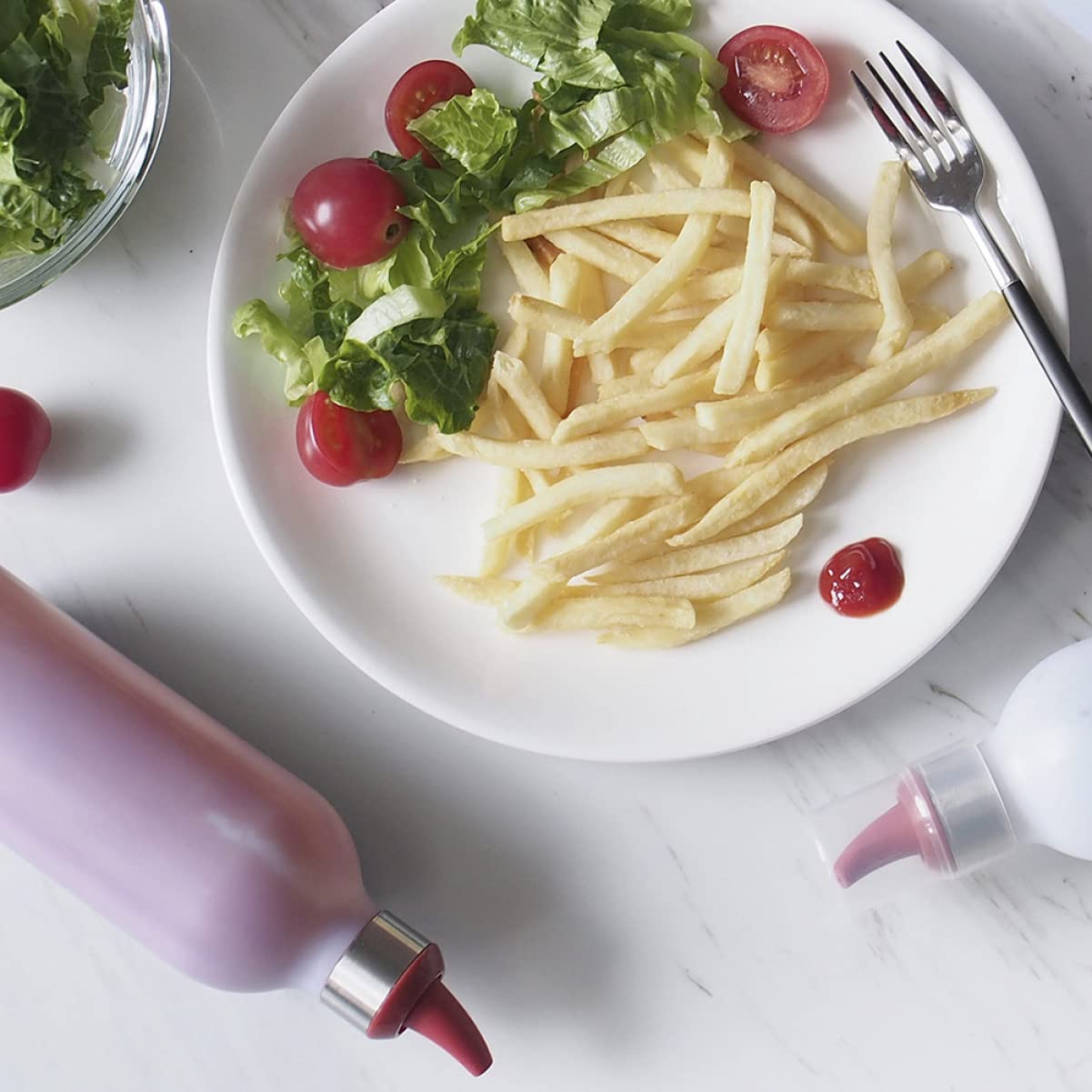2pcs Mustard Squeeze Bottle Sauce Bottle Condiment Bottle Ketchup