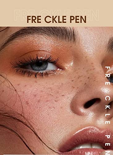 Freckle Pen,2 Colors Natural Lifelike Fake Freckles Makeup Pen,Magic Freckle Color Makeup Tool(Dark Brown+Light Brown)