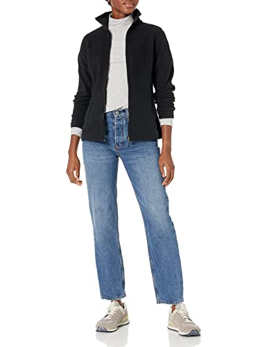 Amazon Essentials Women's Classic-Fit Full-Zip Polar Soft Fleece Jacket (Available in Plus Size), Black, X-Large