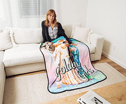 The Golden Girls Raschel Fleece Throw Blanket | Plush Soft Polyester Cover for Sofa and Bed