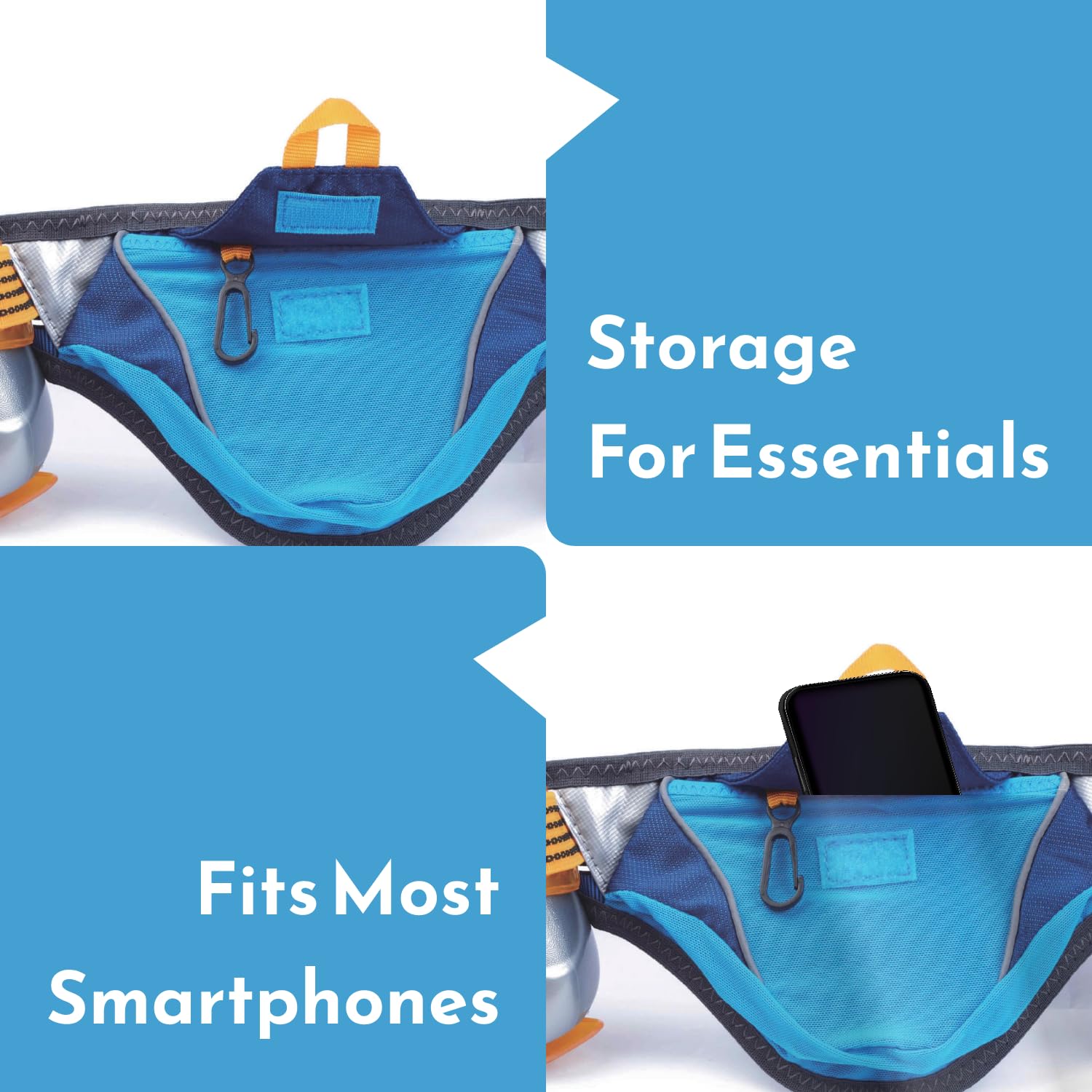 247 Viz Running Hydration Belt - Running Fanny Pack with Water Bottle Holder-Adjustable Running Belt with Water Bottle Holder And Pouch - Water Bottles and Runners Reflective Gear for High Visibility