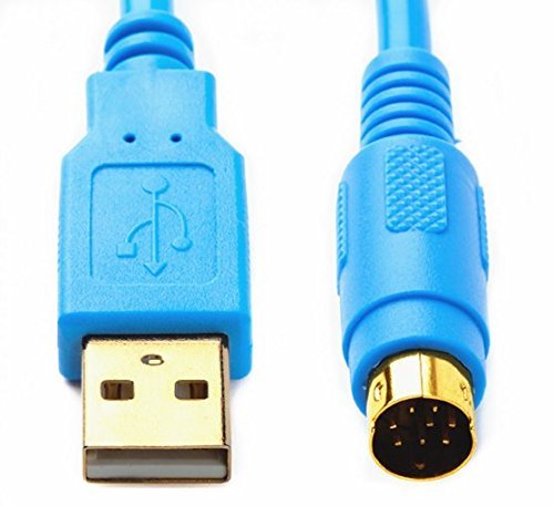 EZSync USB Programming Cable for Mitsubishi Melsec FX Series PLCs, USB to RS422, FX-USB-AW Compatible, EZSync505