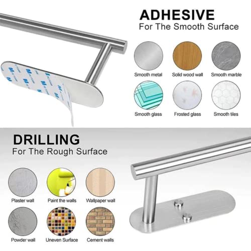Adhesive Paper Towel Holder-Under Cabinet Paper Towels Rolls-Self-Adhesive or Drilling Wall Mounted Paper Towels Rolls Holder. Self-Adhesive HolderāInstalling with Adhesive or Screws (Gold)