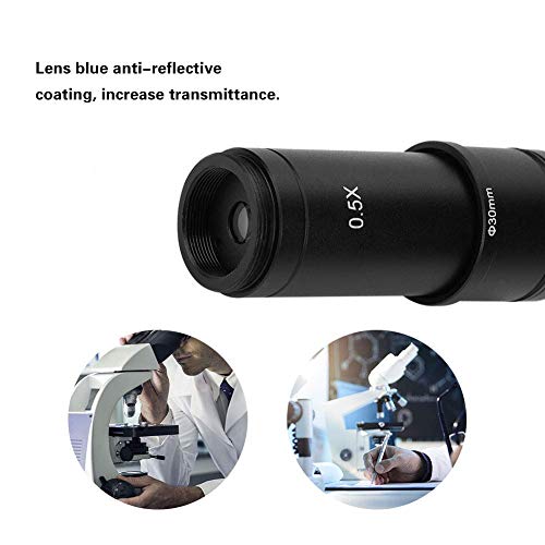 C Mount Adapter Microscope Adapter 0.5× C Mount Lens Adapter Set 23.2mm/30mm /30.5mm Ports for CCD Camera and Digital Eyepiece