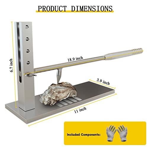 Hoomuda Upgrade Oyster Shucker - Premium Oyster Opener Tool Make Shucking Oysters a Breeze
