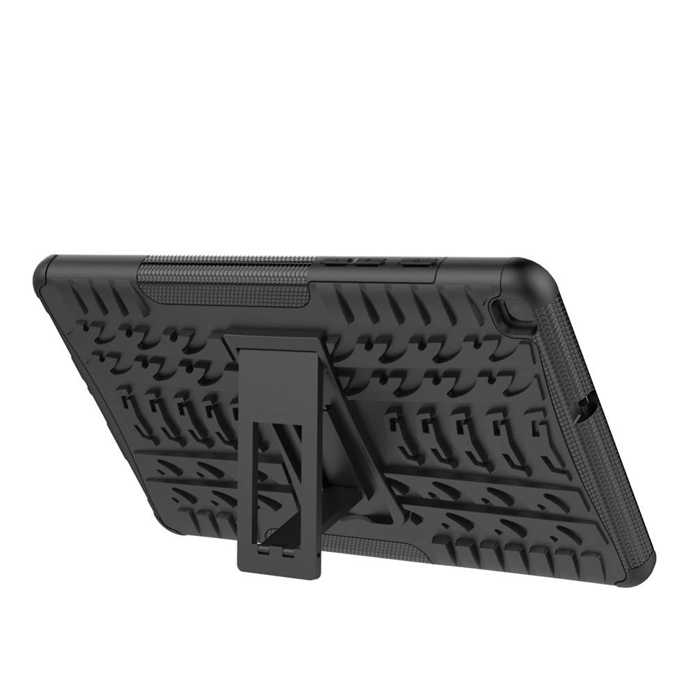 Case for Tab A 8.0 Inch 2019 T295 DWaybox Rugged Heavy Duty Armor Hard Back Cover Case with Kickstand Compatible with Samsung Galaxy Tab A 8.0 Inch 2019 SM-T295/T290 (Black)